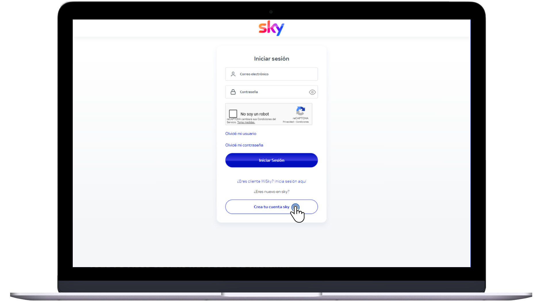 Creación de Mi Cuenta Sky en el portal (Aplica para México) – ayudasky
