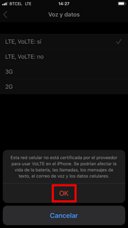 ¿Cuál es el procedimiento para configurar VoLTE y Roaming en equipos ...